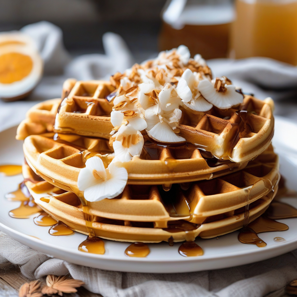 Coconut Milk Waffle Recipe: Light and Fluffy Breakfast Treats - Drool ...