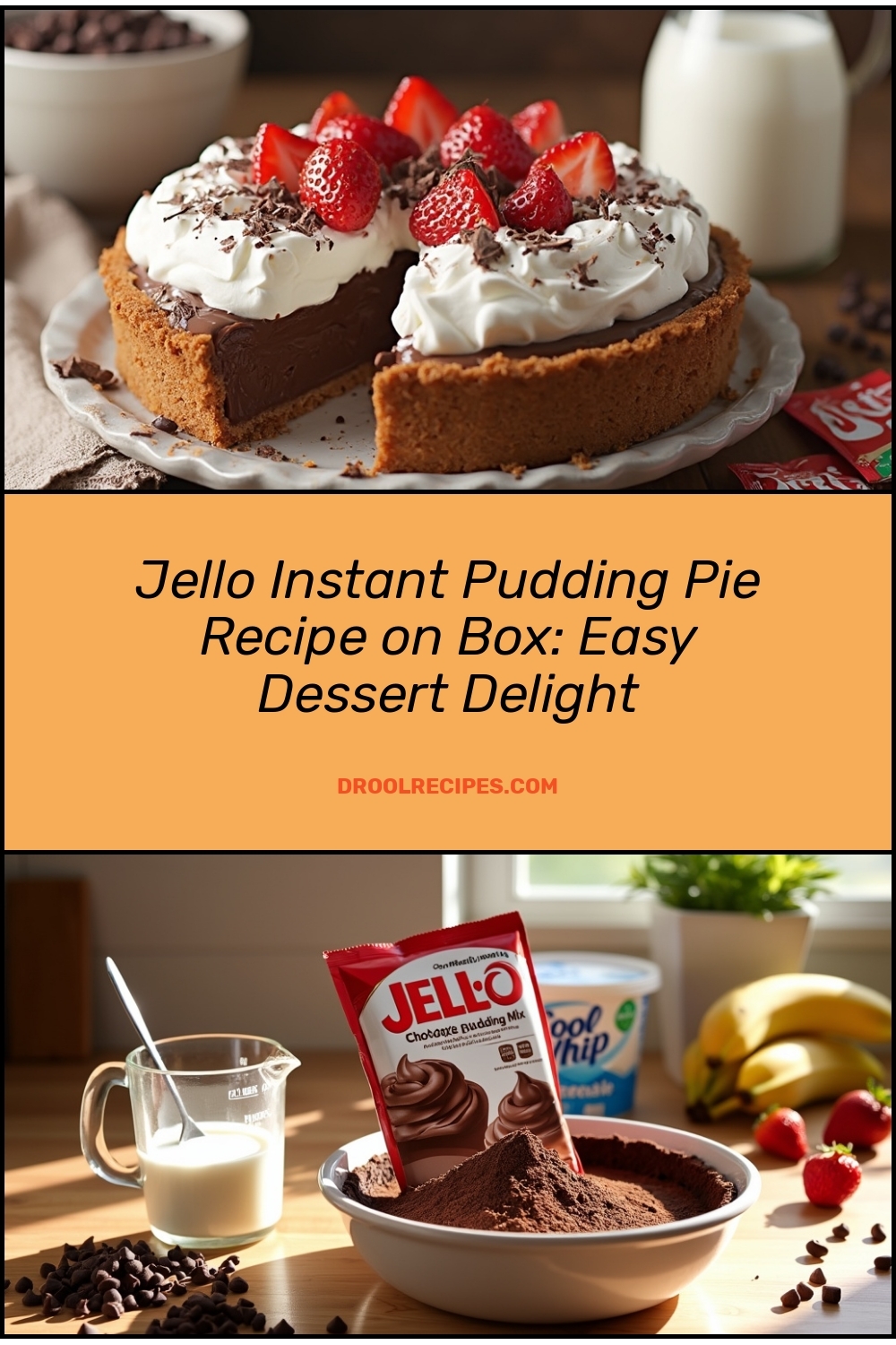 Jello Instant Pudding Pie Recipe on Box: Easy Dessert Delight - Drool ...