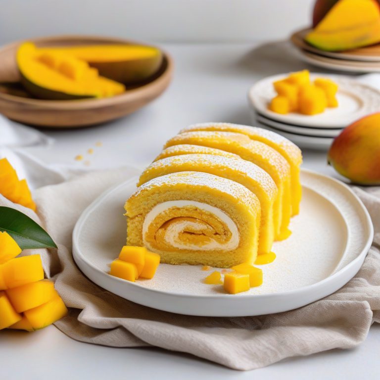 Mango Roll Recipe: Tropical Delight With Creamy Filling - Drool Recipes