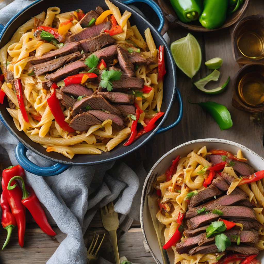 Steak Fajita Pasta Recipe: One-Pan Wonder with Bold Flavors - Drool Recipes