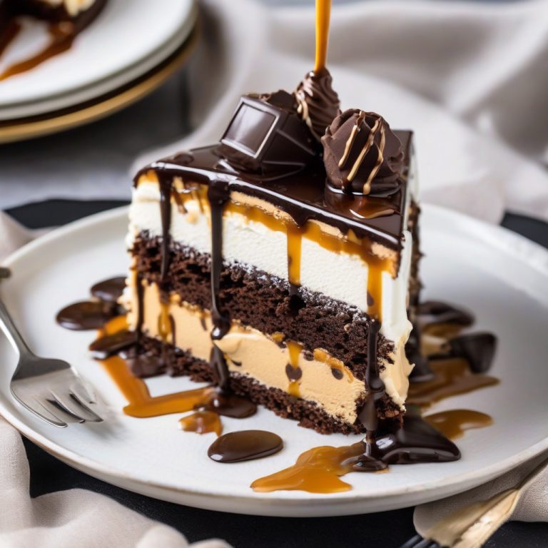 Turtle Ice Cream Cake Recipe: Indulgent Layers of Chocolate and Caramel ...